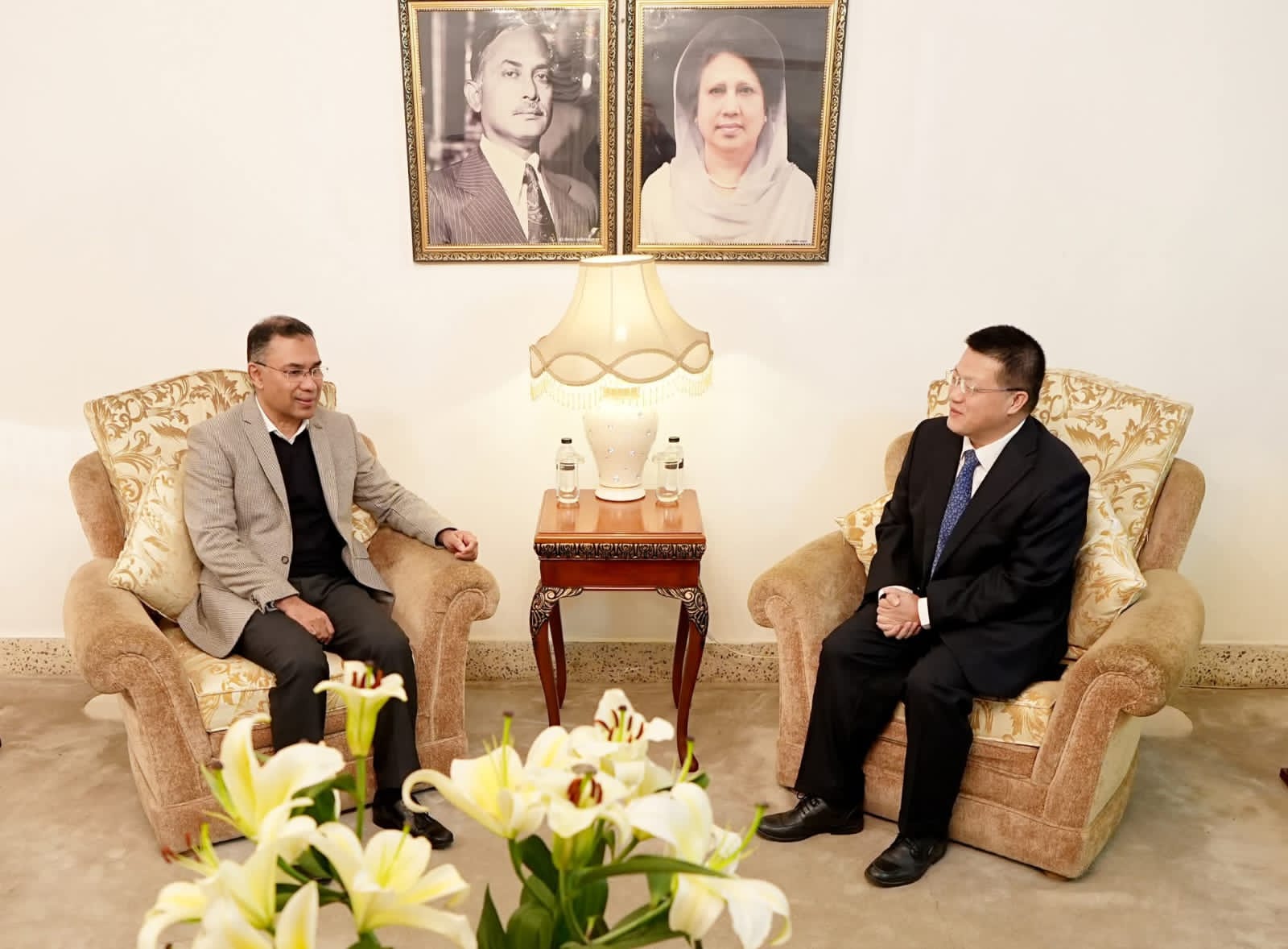 Chinese Ambassador Meets BNP Acting Chairman Tarique Rahman